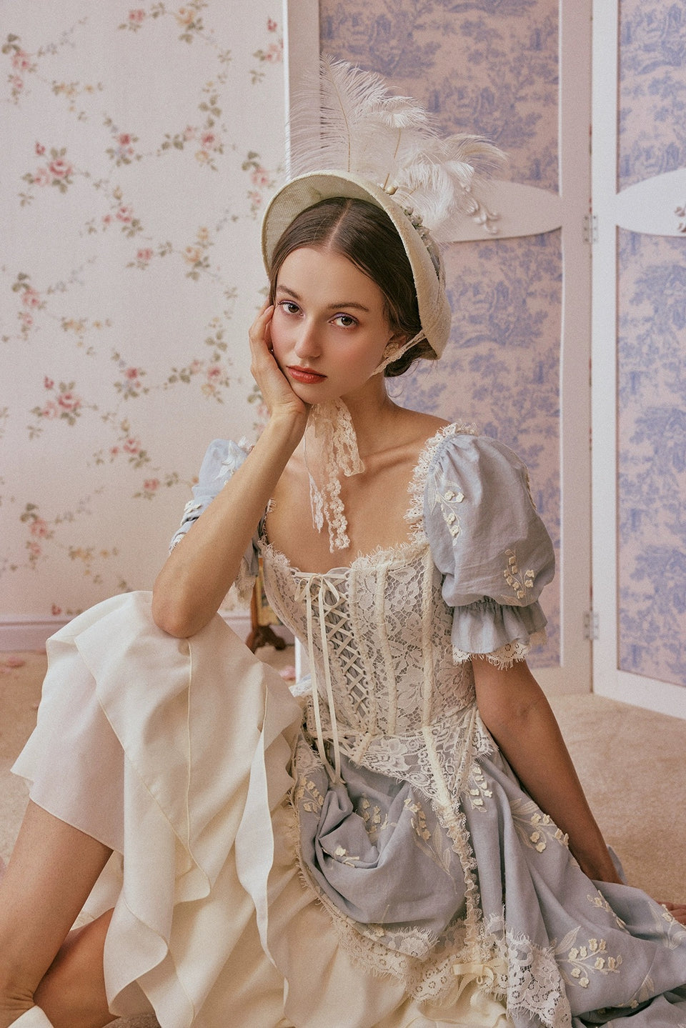 Lily of the Valley French Princess Country Style herringbone corset dr ...